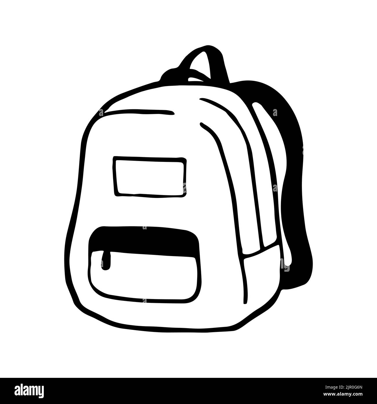 Student With Backpack Clip Art Black And White