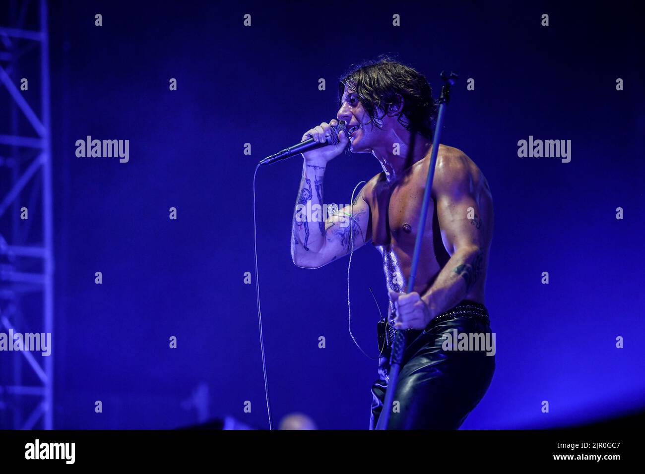 Anfiteatro Ivan Graziani, Alghero, Italy, August 20, 2022, Rkomi during ...