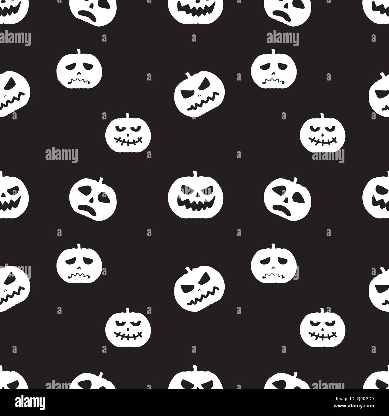 Halloween decorations concept. Seamless pattern with white icons ...