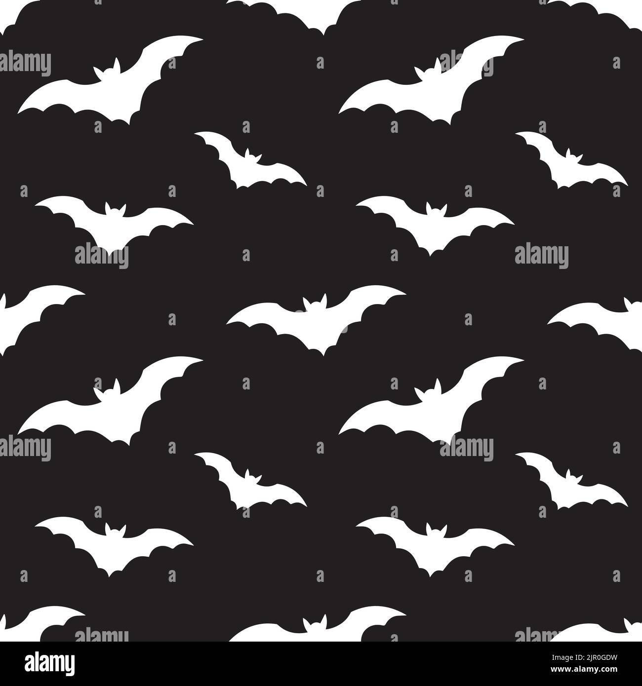 Halloween decorations concept. Seamless pattern with white icons ...