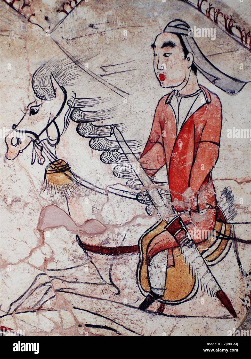 Tomb of Northern Qi Dynasty in Jiuyuangang, Xinzhou, Mural 03 Stock ...