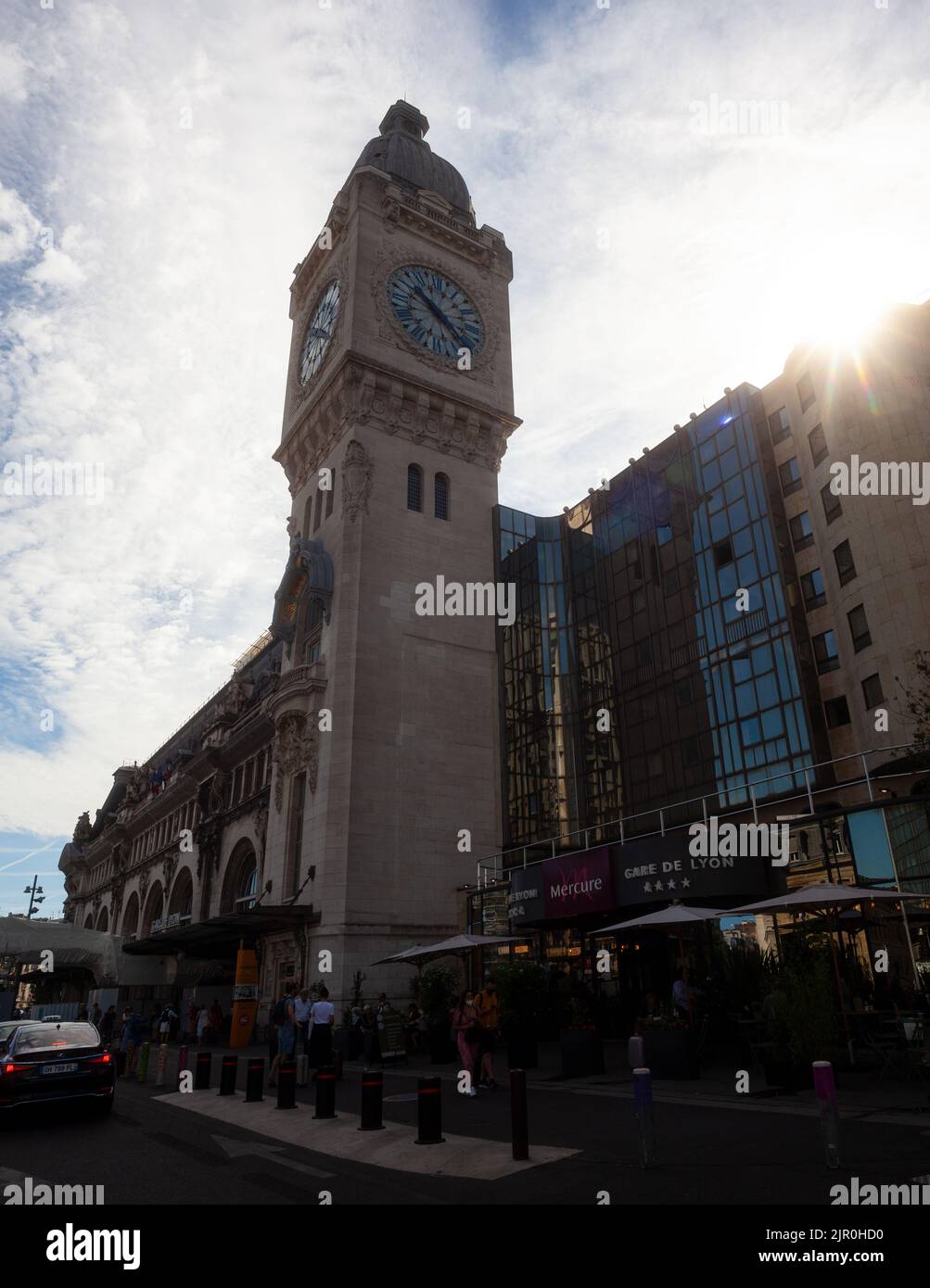 Paris, France - July, 14: View of the Gare de Lyon clock tower in Paris ...