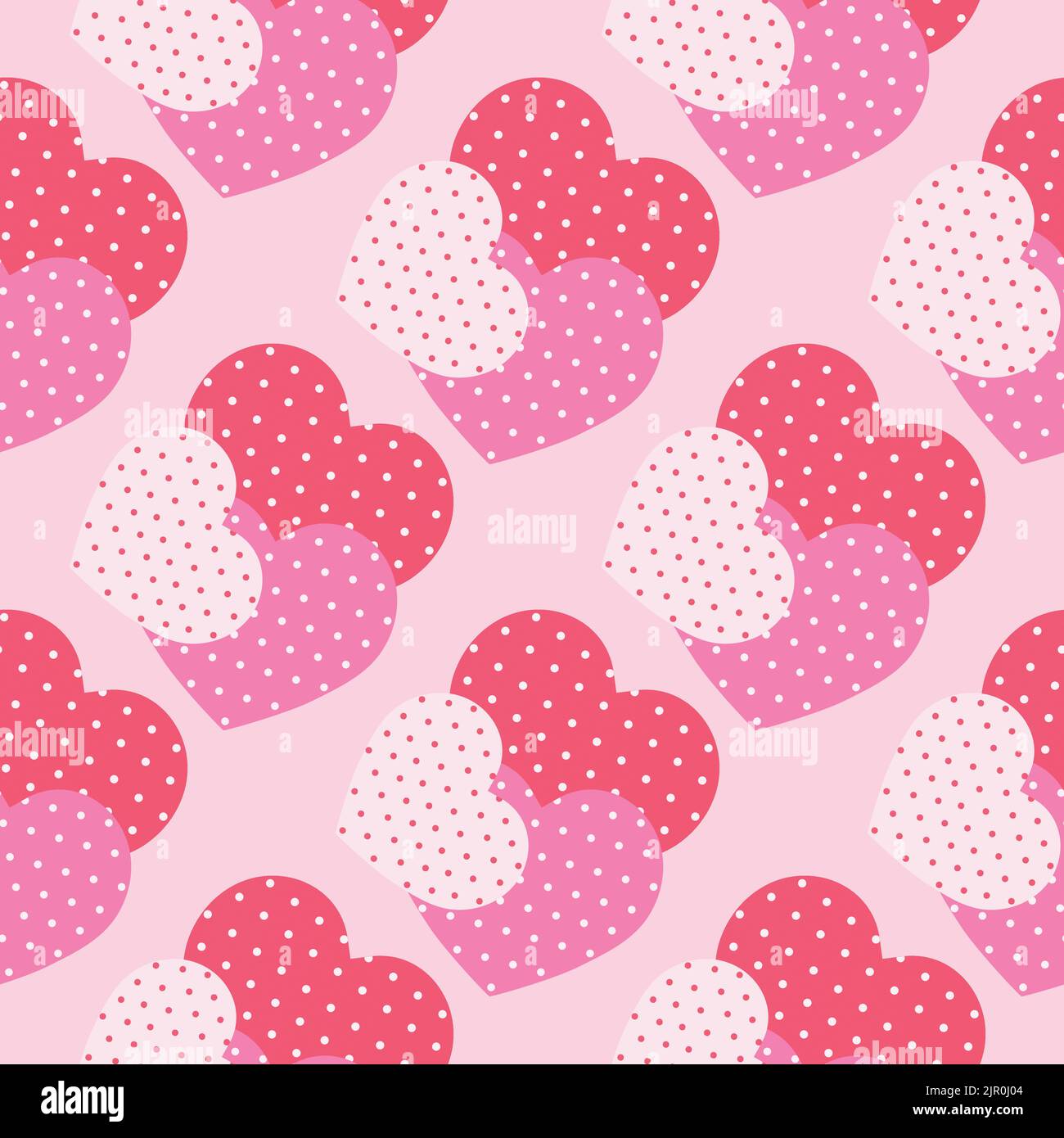 Pink background seamless pattern vector illustration. Design for love ...