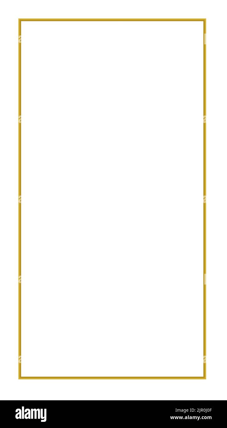 Rectangular Golden Frame Story on The White Background Stock Vector ...