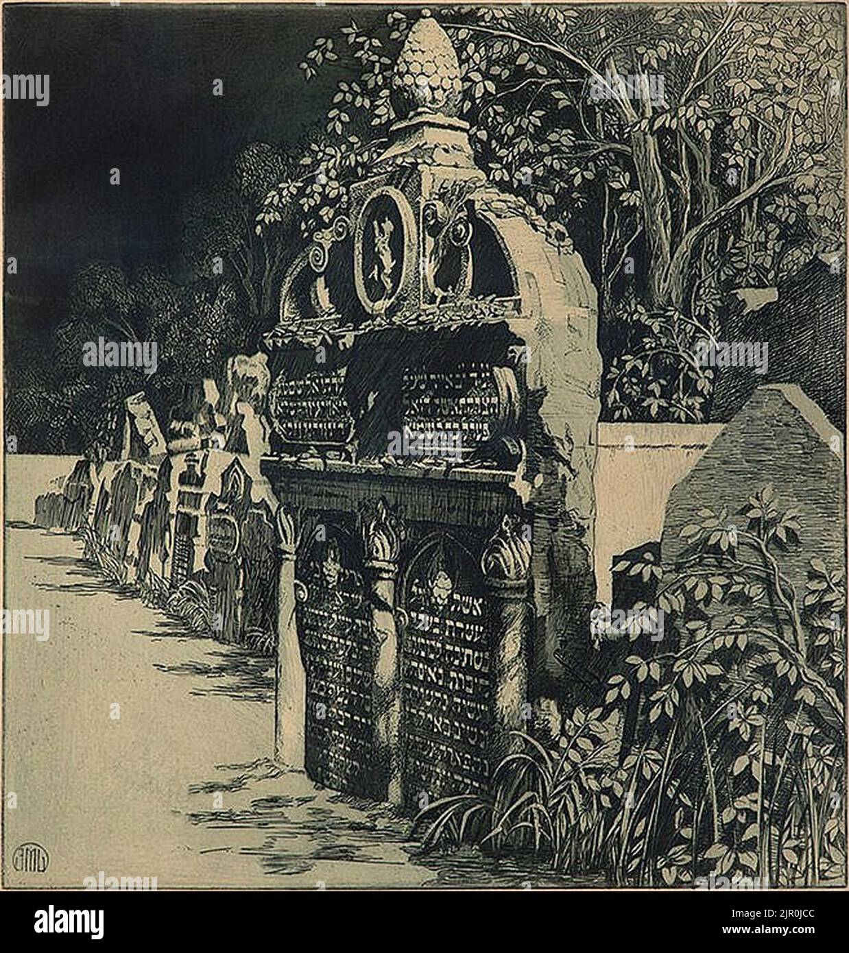 Tombstone of the maharal of Prague Stock Photo - Alamy