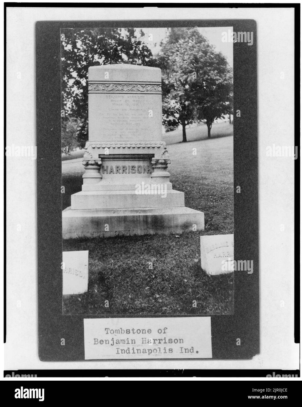 Tombstone of Benjamin Harrison, Indinapolis (sic) Ind Stock Photo - Alamy