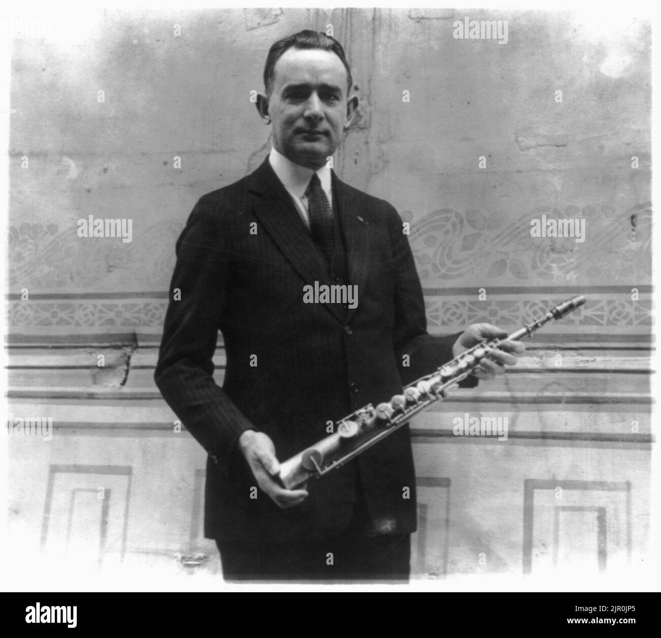 Tomm Brown, who claims to have had the first saxaphone act, posed with ...
