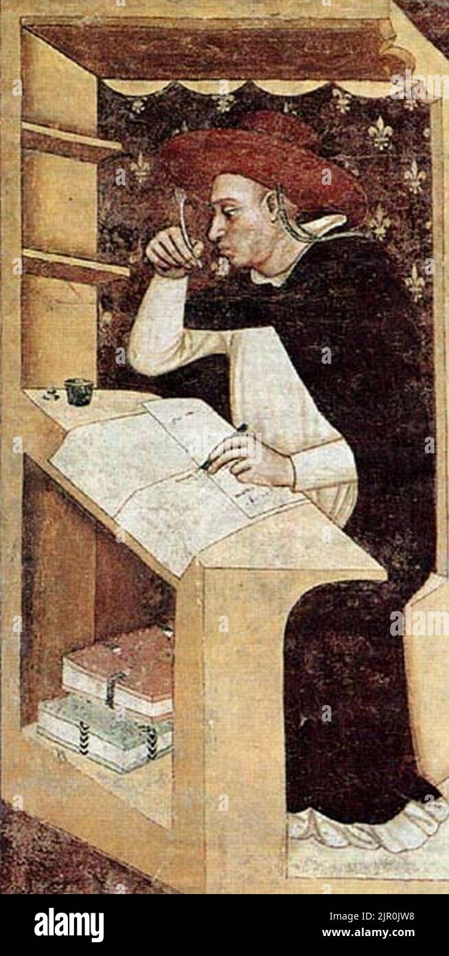 Tommaso da modena, ritratti di domenicani (Ugo di Billon) 1352 150cm ...