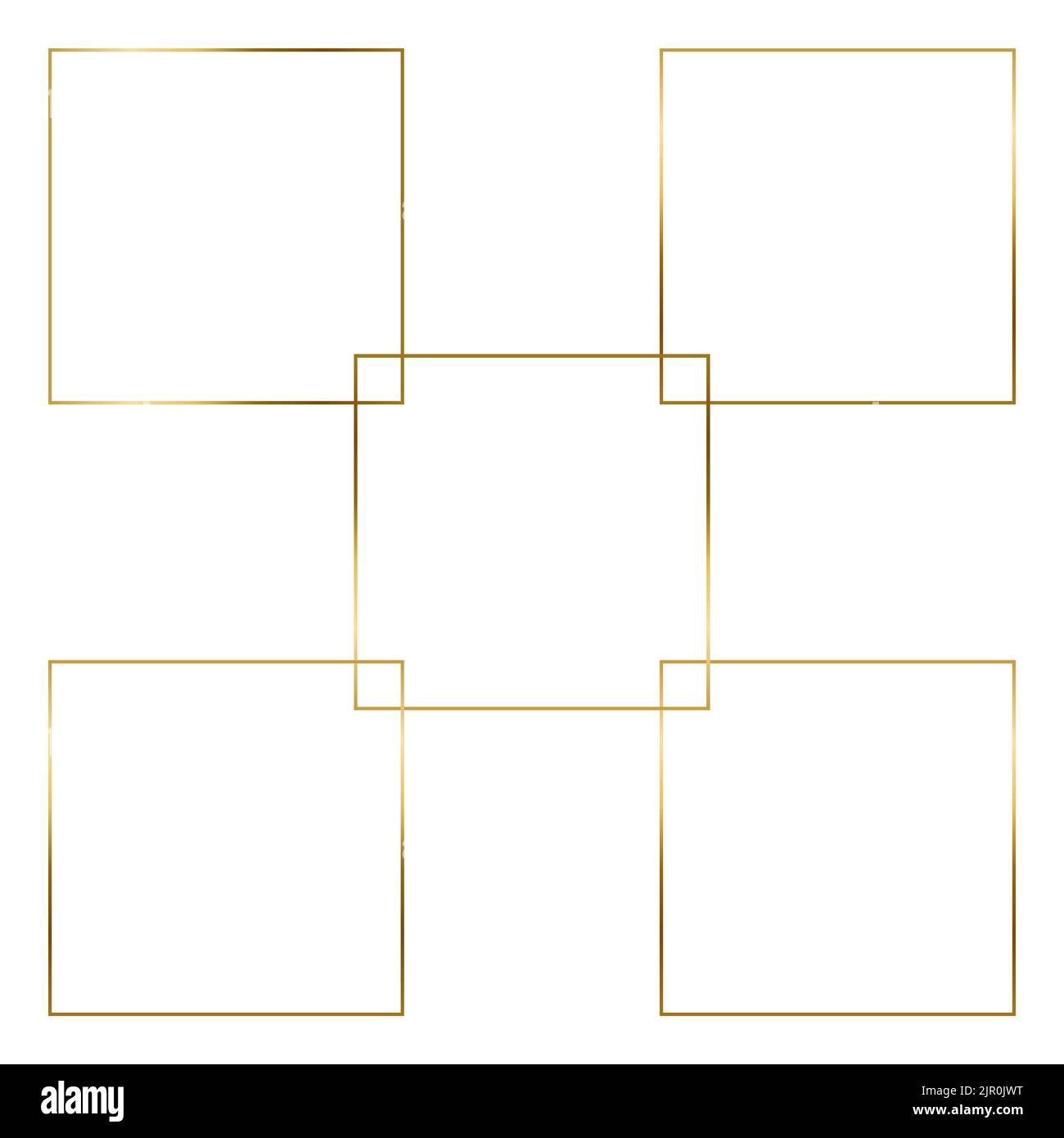 Square Golden Frame on The White Background Stock Vector Image & Art ...