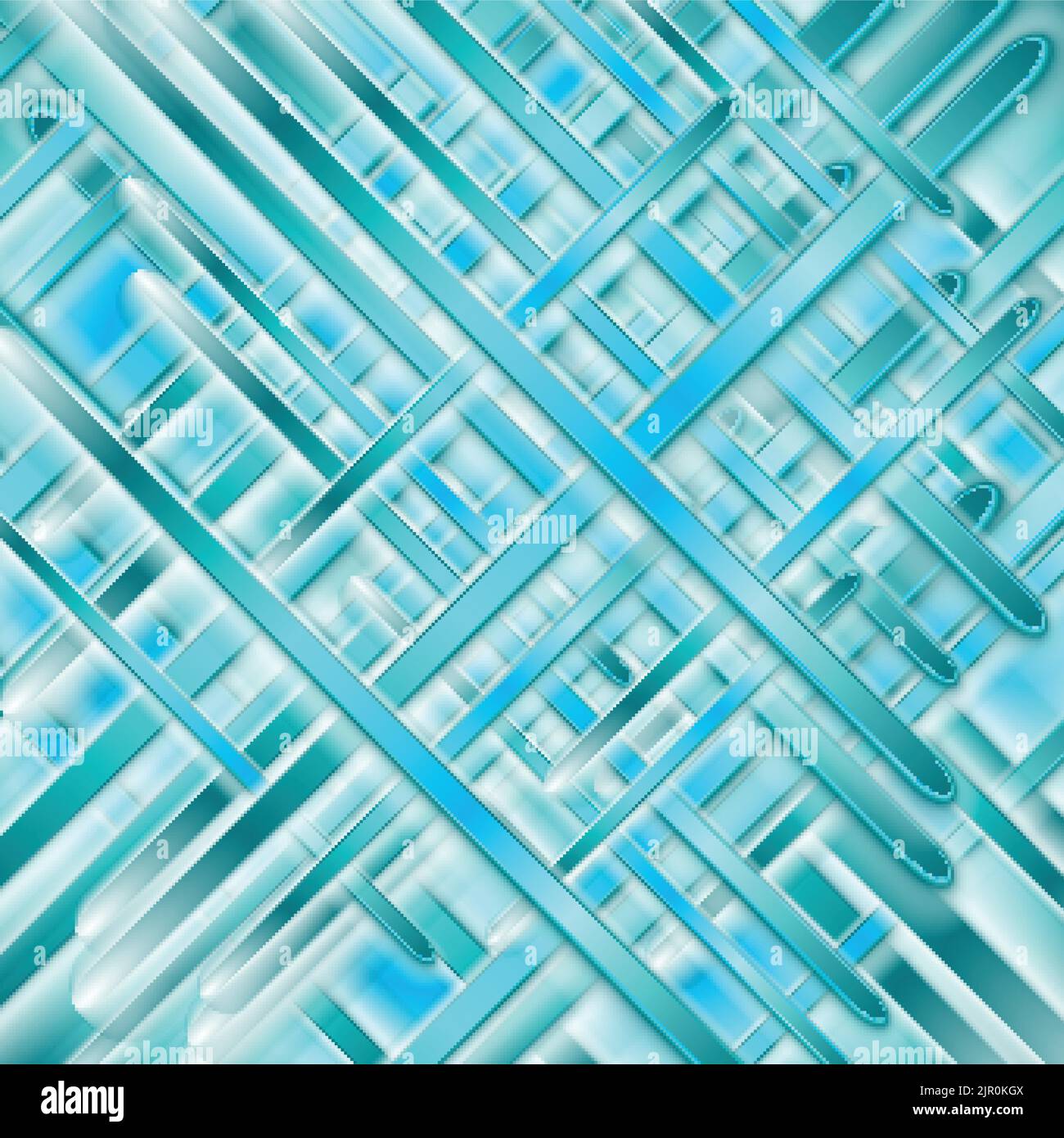 Blue turquoise glossy stripes abstract technology background. Geometric ...