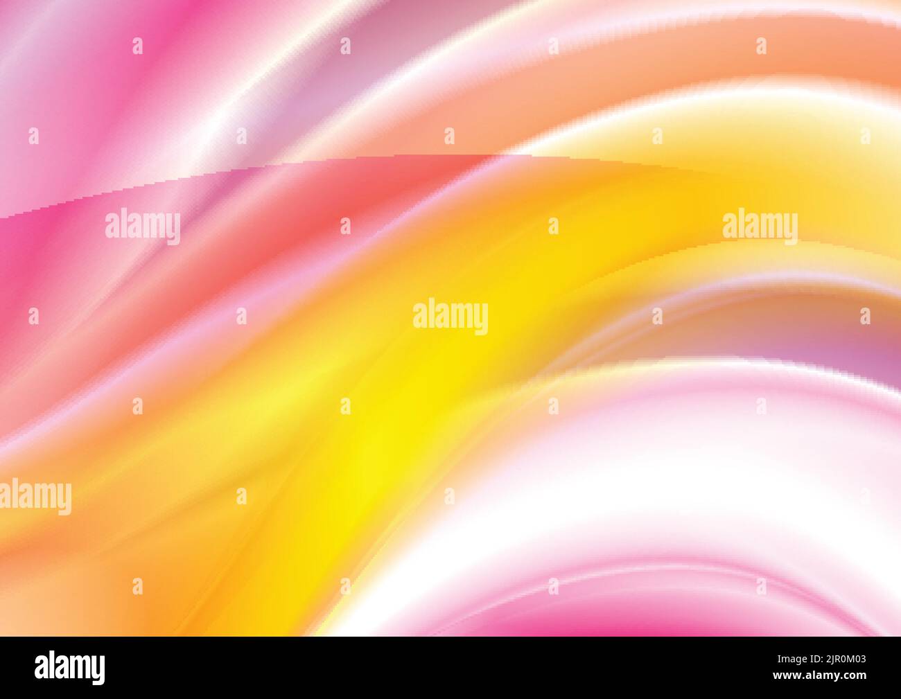 Colorful pink yellow smooth blurred waves abstract background. Vector ...