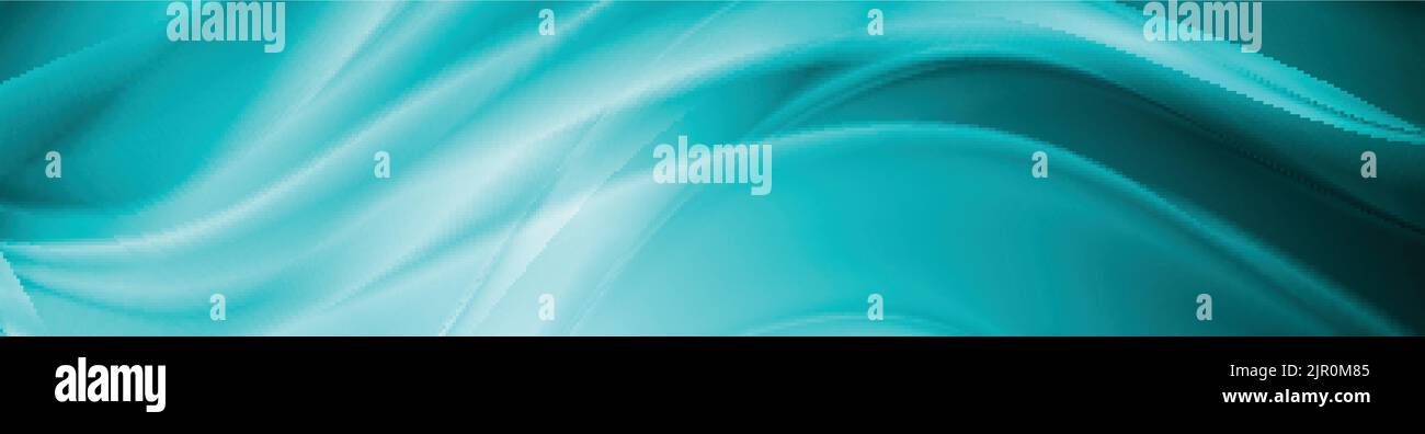 Abstract shiny bright blue smooth waves banner design. Vector wavy ...