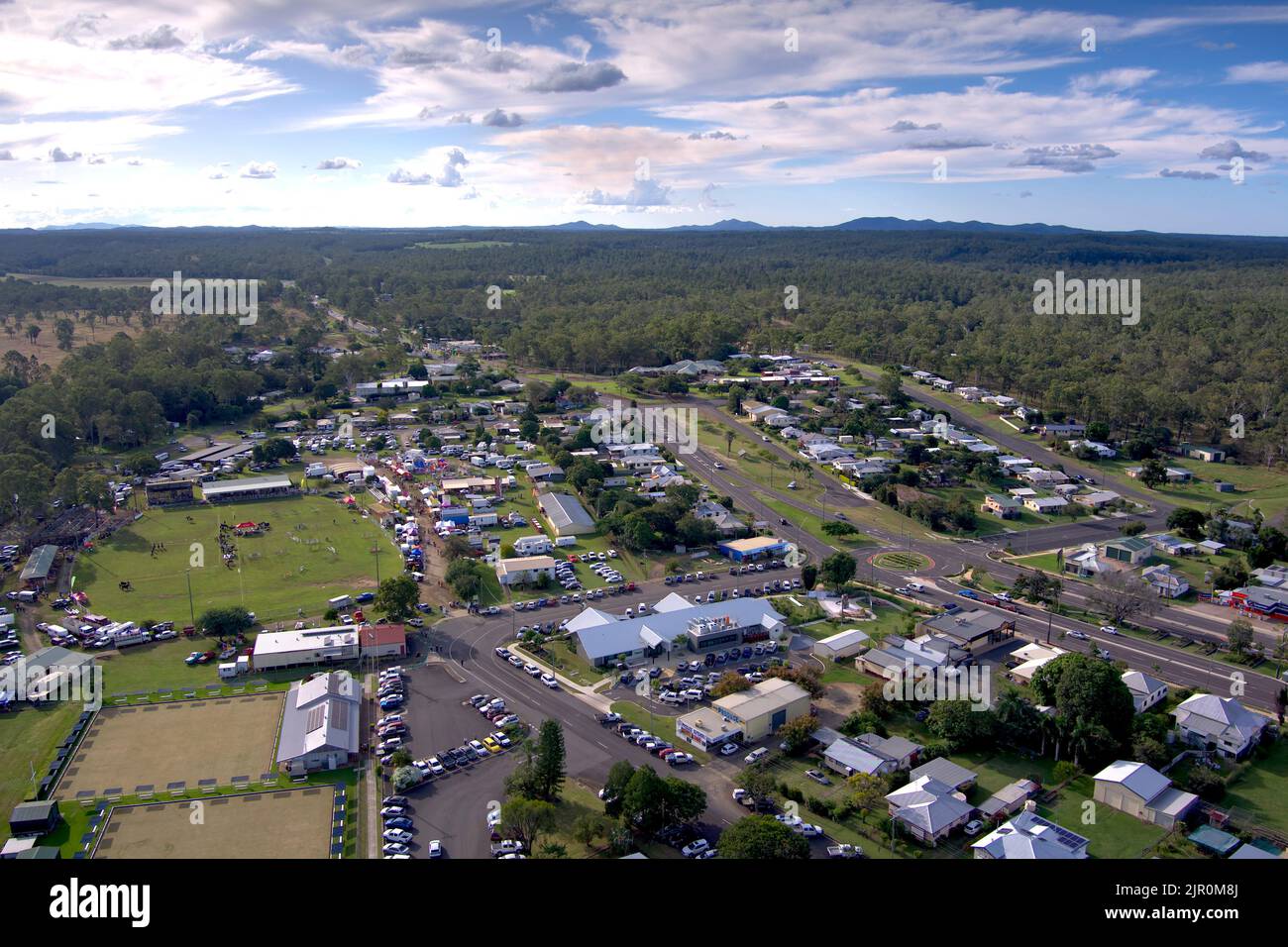 Aerial of Gin Gin Queensland Australia Stock Photo - Alamy