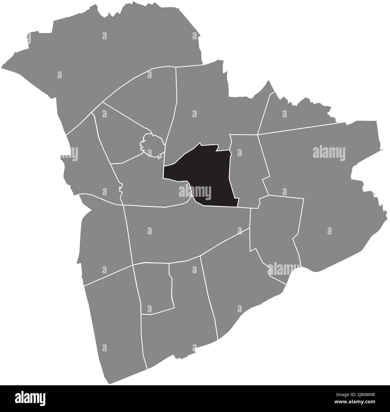 Locator map of the HILLEN DISTRICT, RECKLINGHAUSEN Stock Vector Image ...