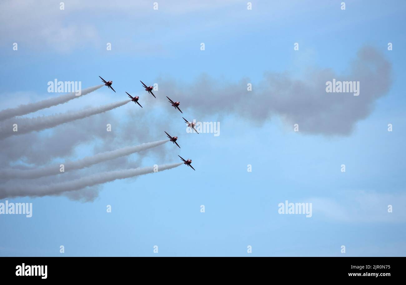 The Red Arrows is the display team of the Royal Air Force that put on ...