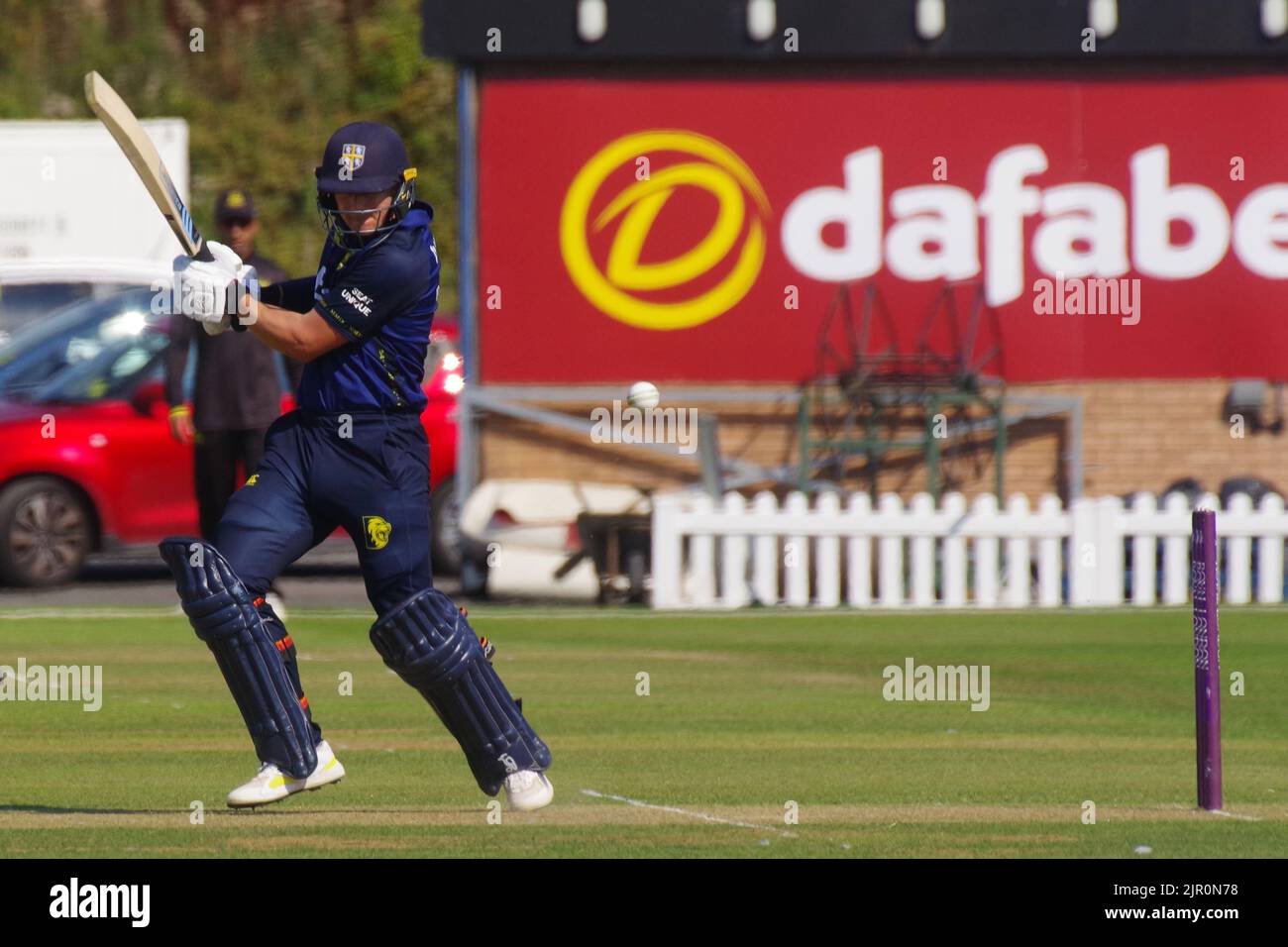 Chester le Street, England, 12 August 2022. Scott Borthwick batting for ...