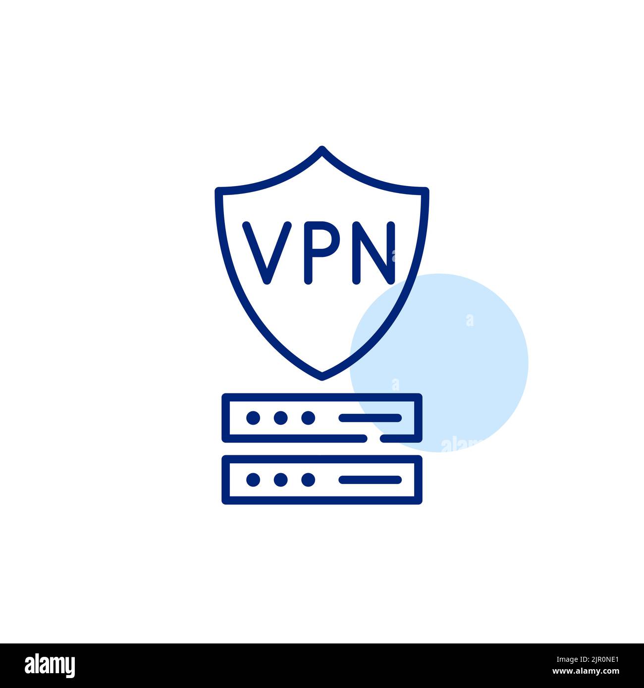 VPN server. Pixel perfect, editable stroke line art icon Stock Vector ...