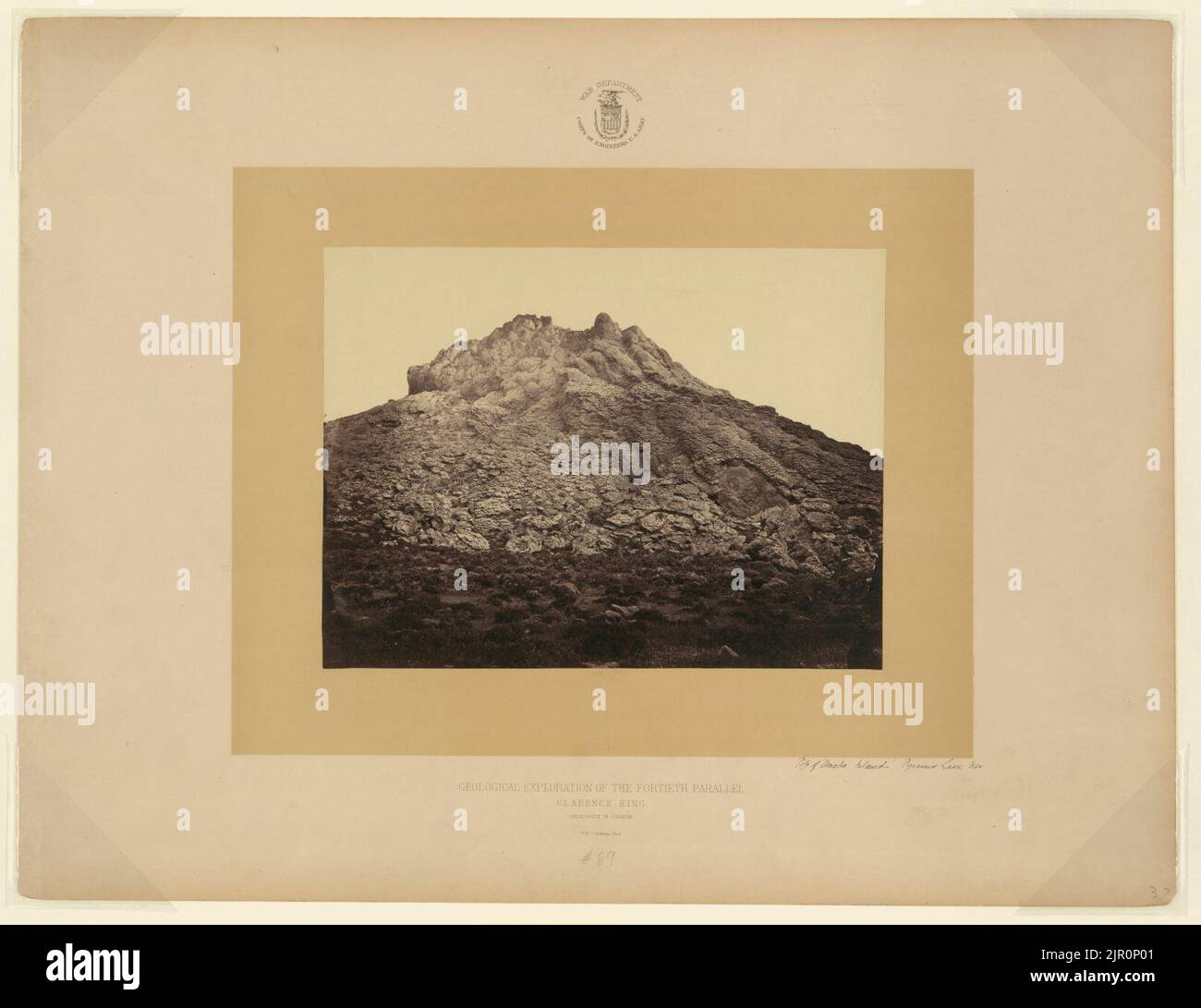 Top of Anaho Island Pyramid Lake, Nev. - T. H. O'Sullivan, phot Stock ...