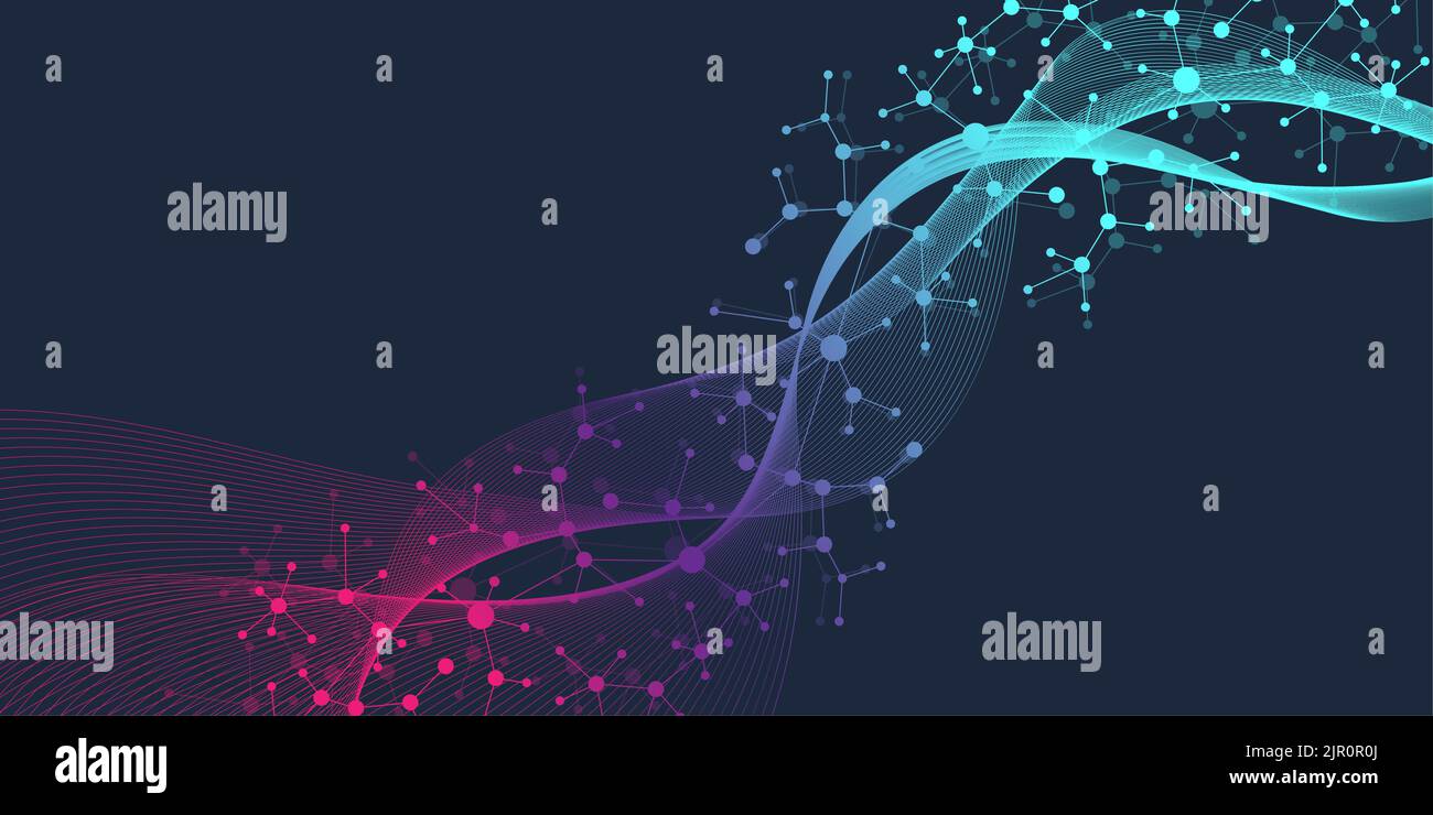 Big Genomic Data Visualization. DNA helix, DNA strand, DNA Test. CRISPR ...