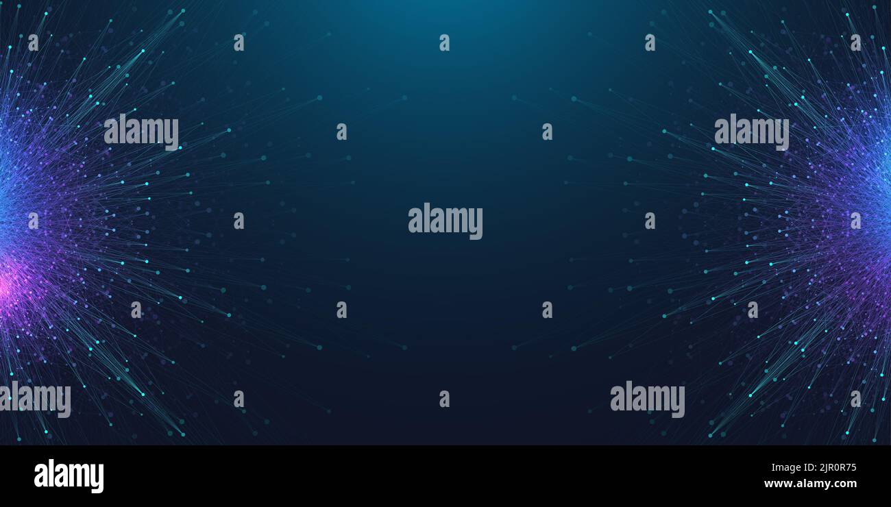 Quantum computer technology banner design template concept ...