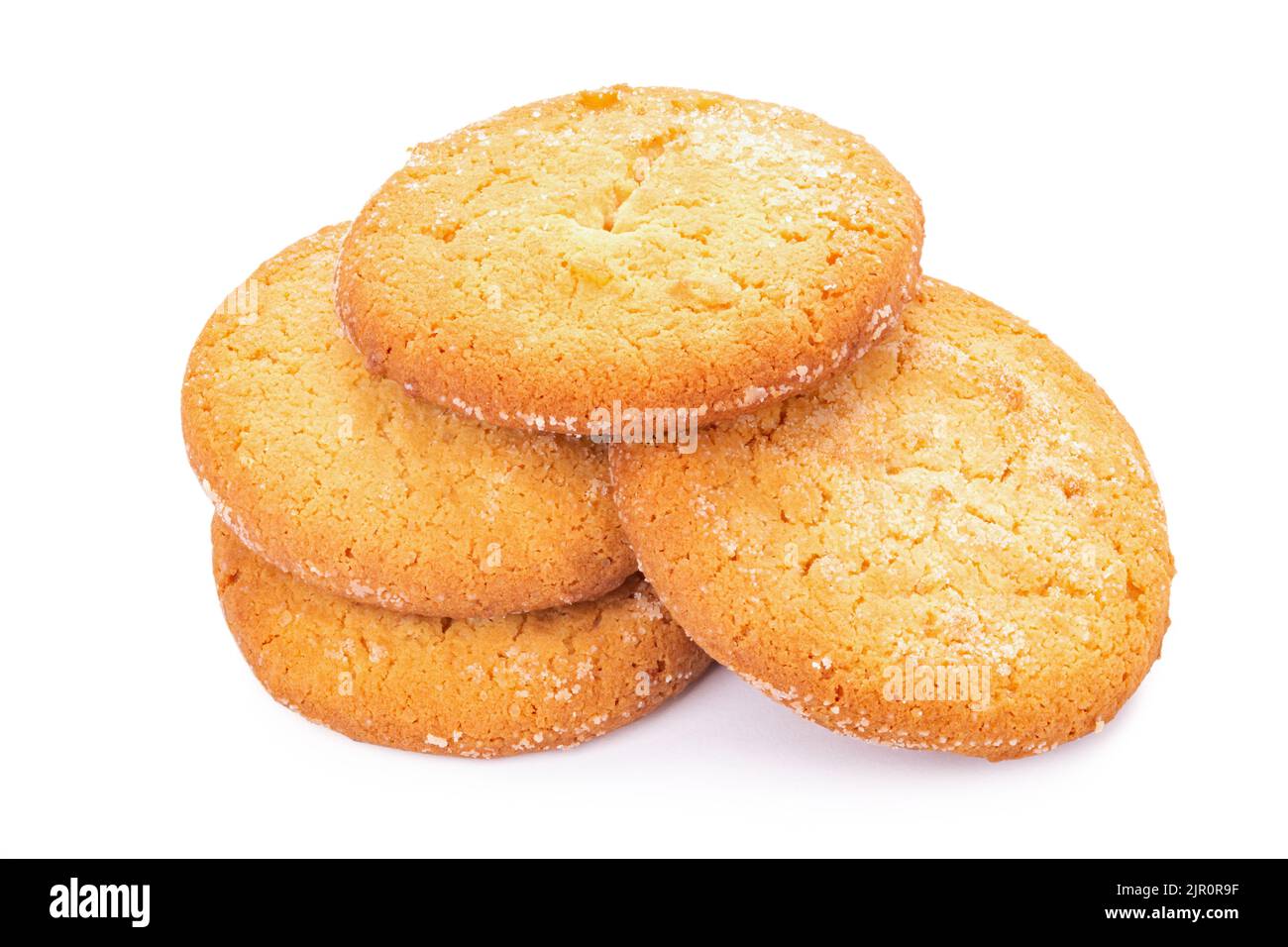 Homemade shortbread cookie on white background Stock Photo - Alamy