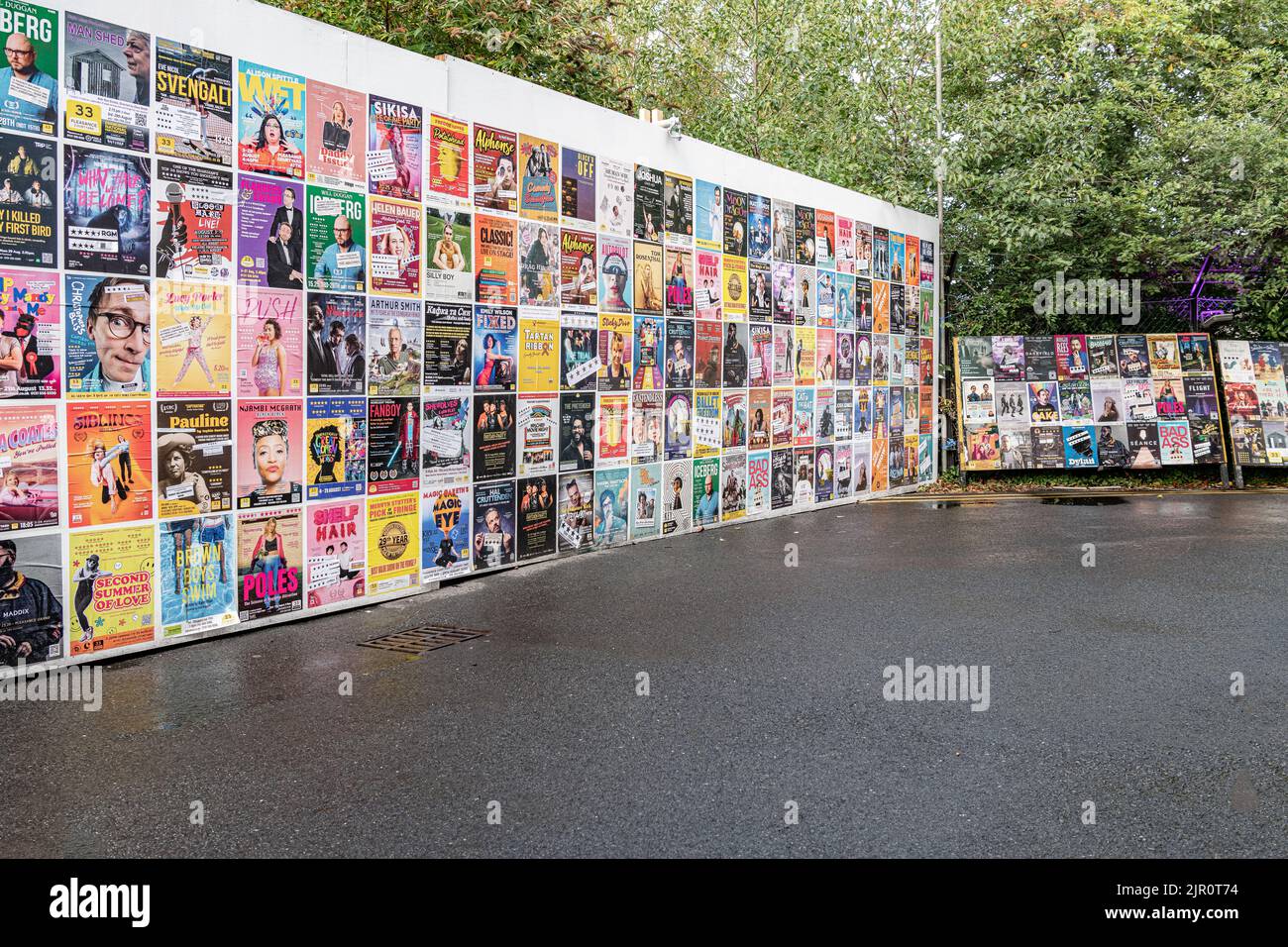Posters advertising events at the Edinburgh Fringe Festival, Edinburgh ...