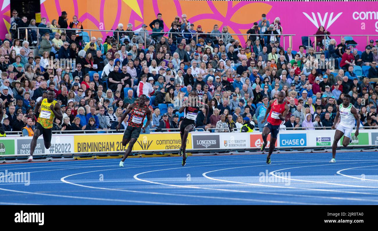 Jereem Richards competing in the men’s 200m semi final at the ...
