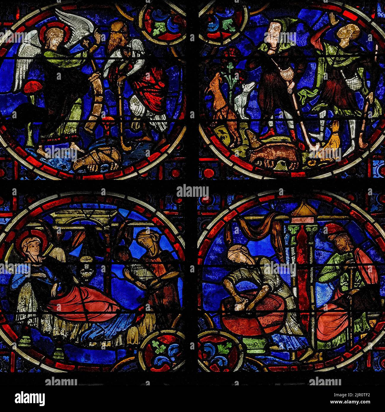 Four gospels stained glass hi-res stock photography and images - Alamy