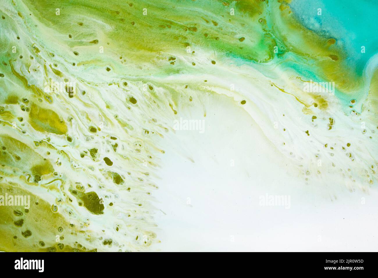 Abstract fluid acrylic painting. Marbled blue abstract background. Hand ...