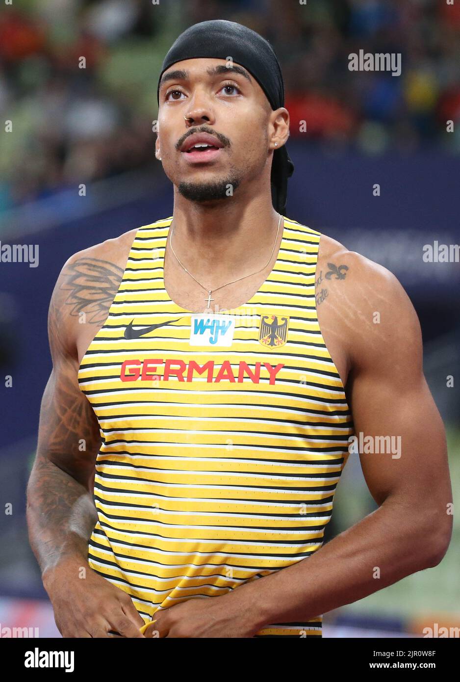 Bo Kanda Lita Baehre of Germany Silver medal during the Athletics, Men ...