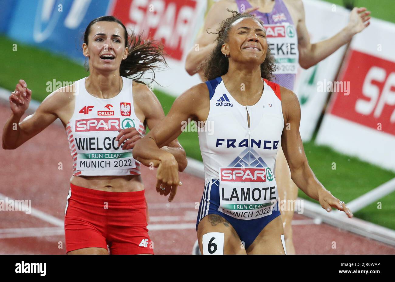 Renelle Lamote of France Silver medal, Anna Wielgosz of Poland Bronze ...