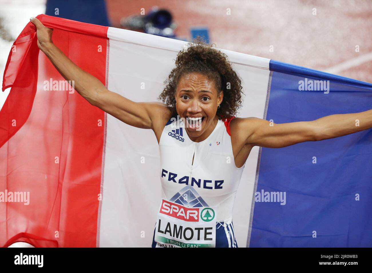 Renelle Lamote of France Silver medal during the Athletics, Women's ...