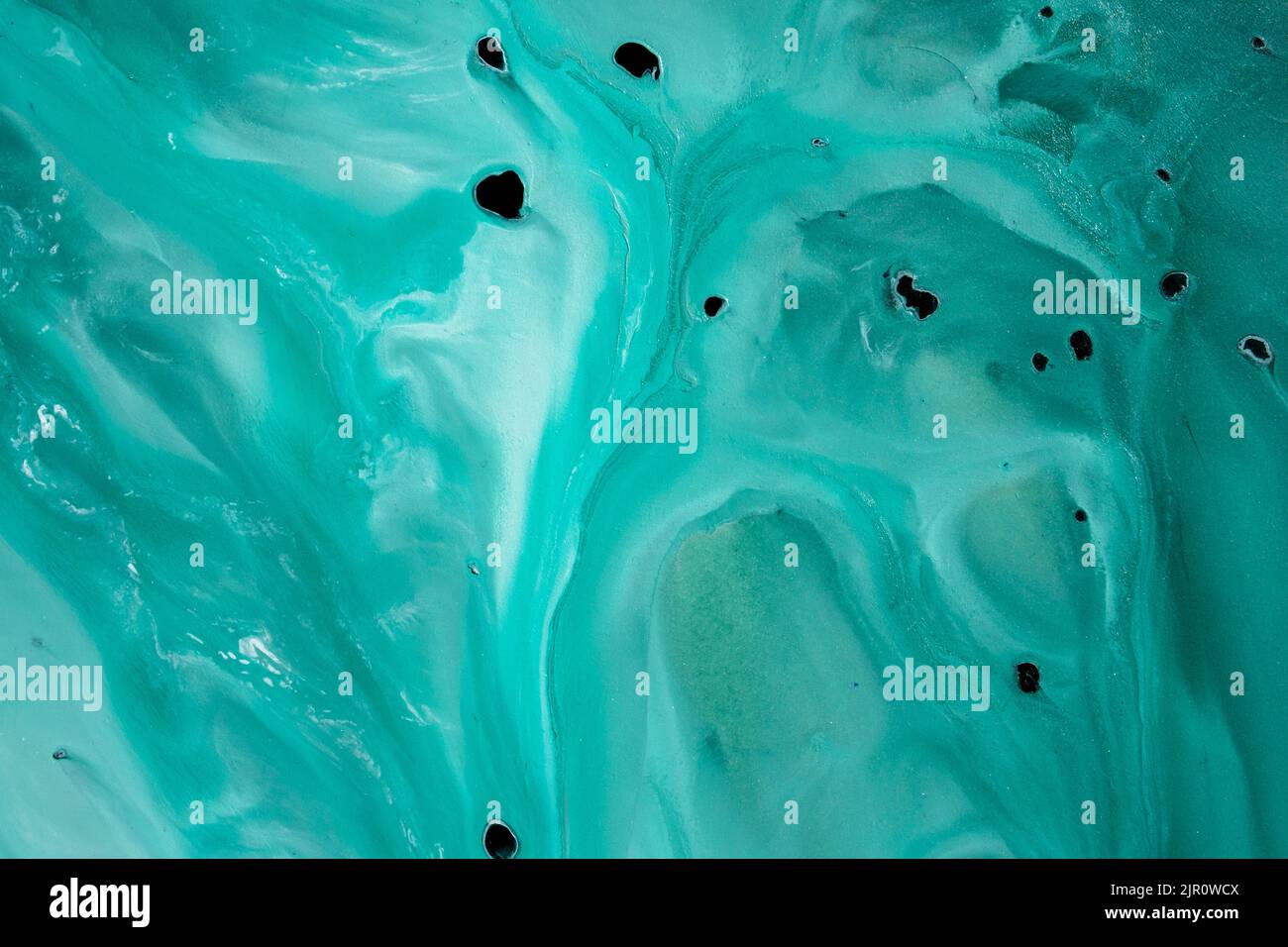 Abstract fluid acrylic painting. Marbled blue abstract background. Hand ...