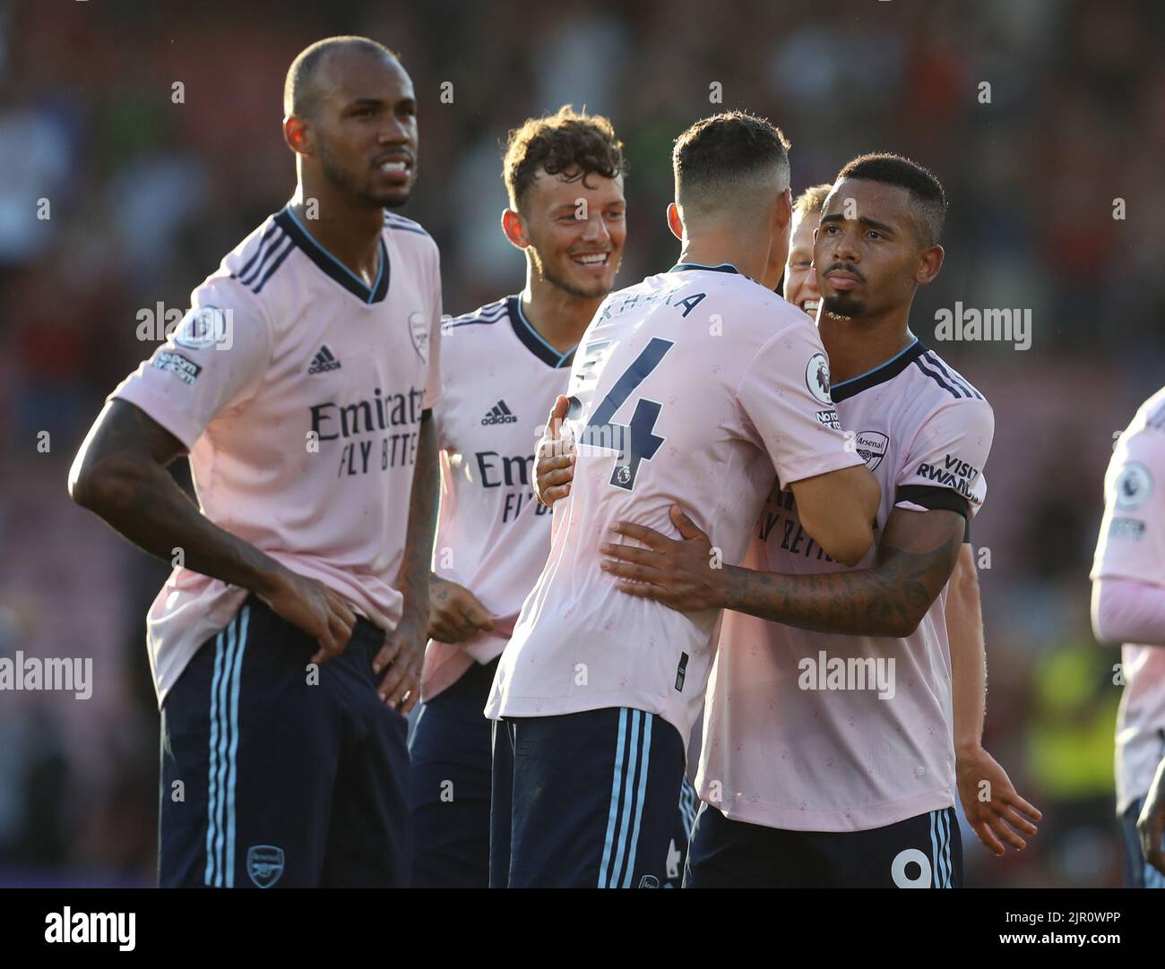 Bournemouth, UK. 20th Aug, 2022. Gabriel Jesus of Arsenal shakes hands ...