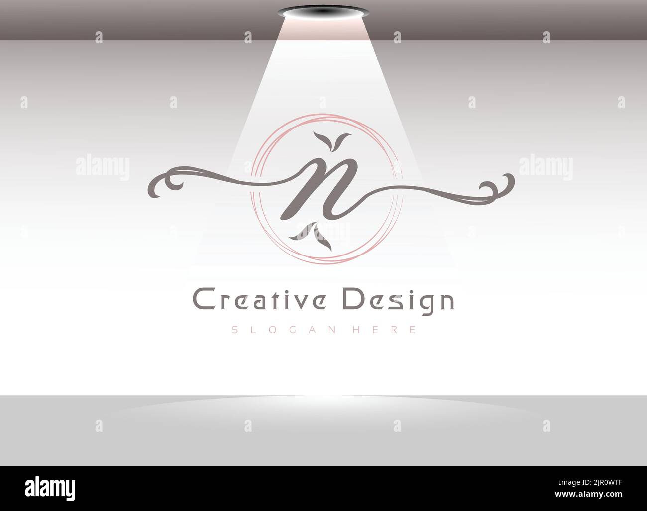 Elegant handwriting letter N logo template Stock Vector Image & Art - Alamy