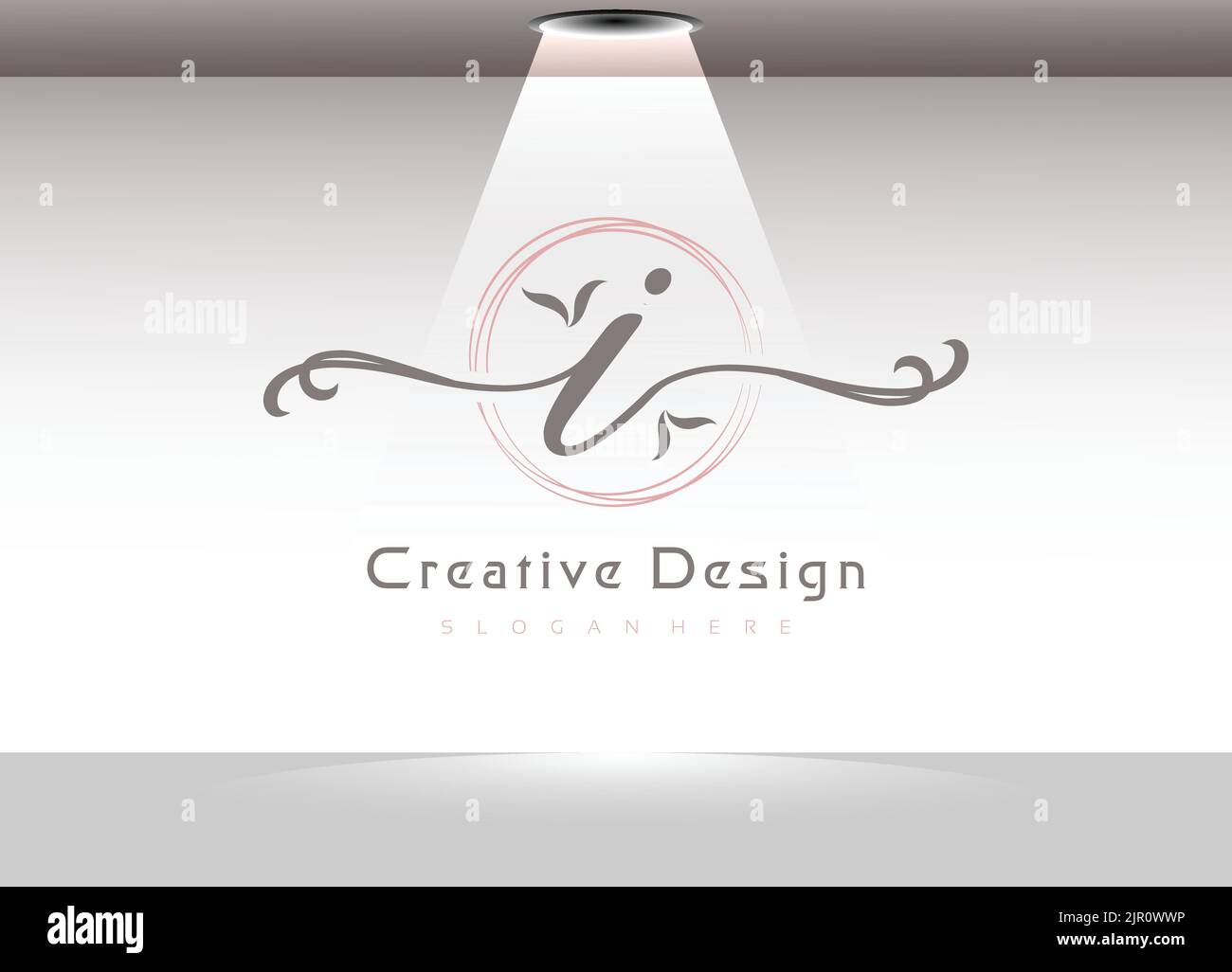 Elegant handwriting letter I logo template Stock Vector Image & Art - Alamy