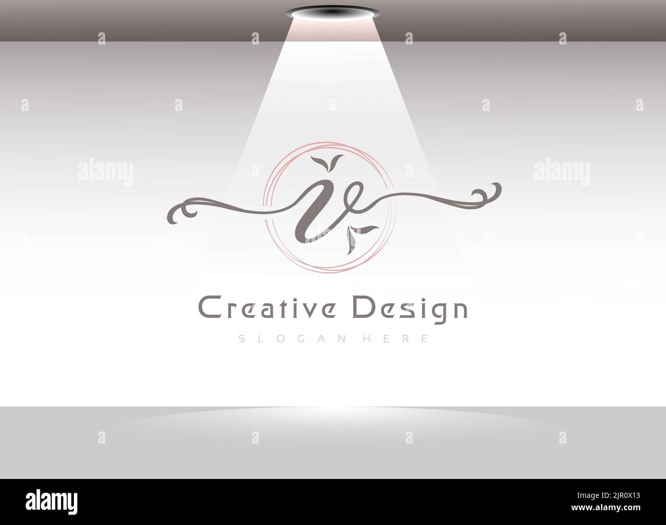 Elegant handwriting letter V logo template Stock Vector Image & Art - Alamy