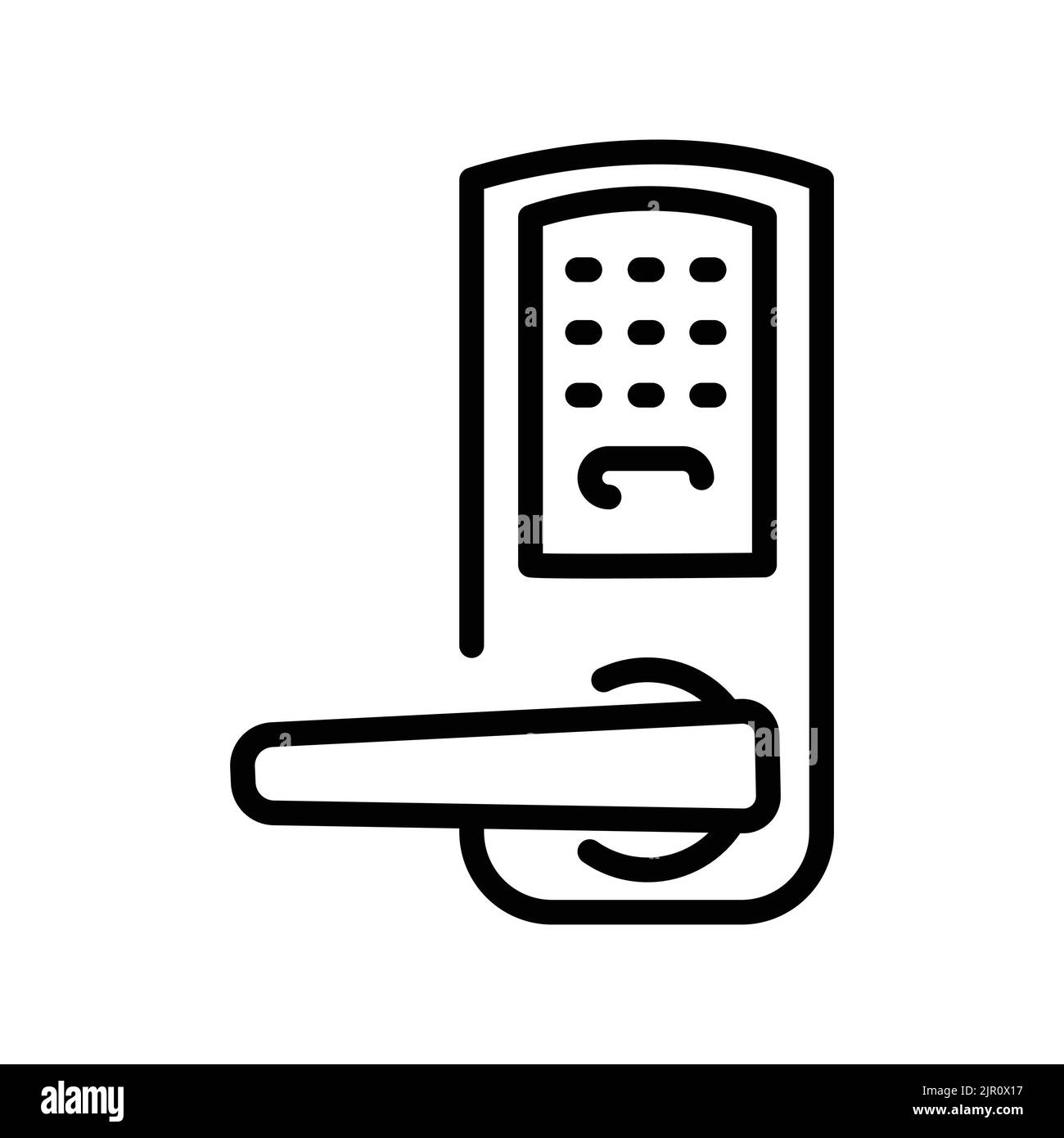 Combination lock olor line icon. Pictogram for web page Stock Vector ...
