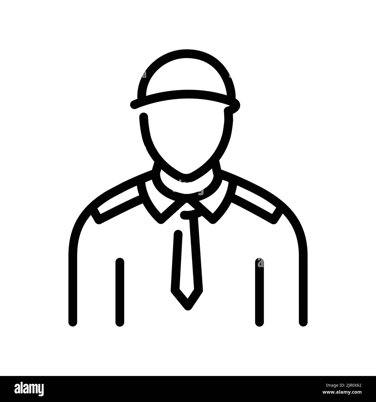 Security guard olor line icon. Pictogram for web page Stock Vector ...