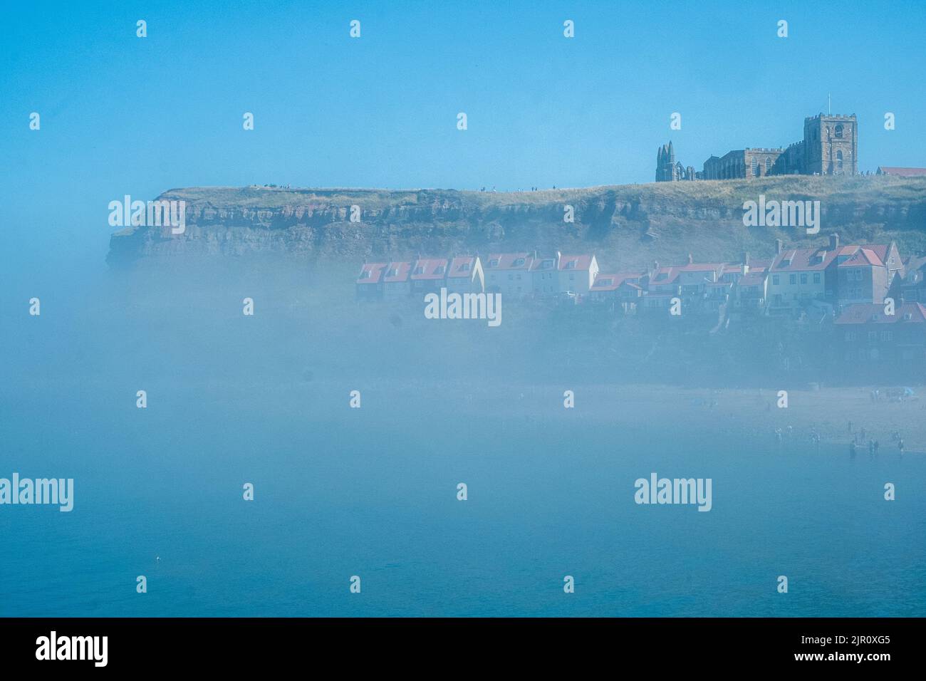 Whitby abbey fog mist hi-res stock photography and images - Alamy