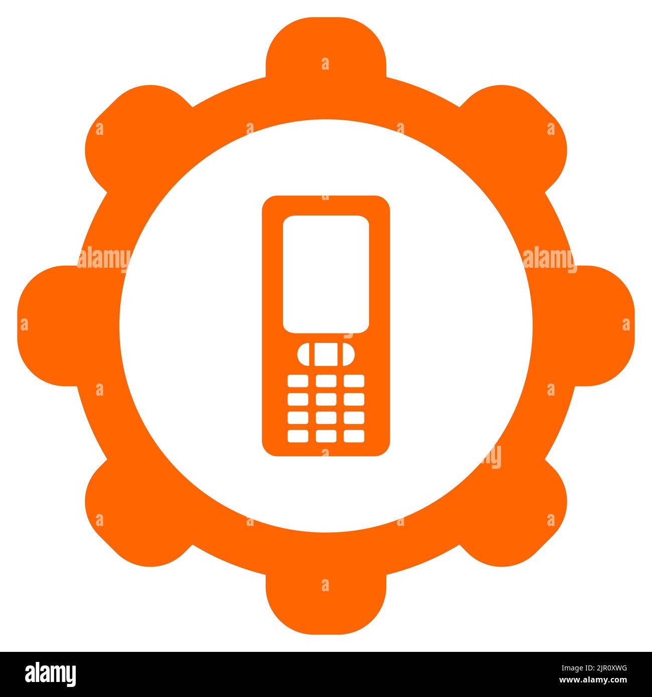 Mobile phone cog setting hi-res stock photography and images - Alamy