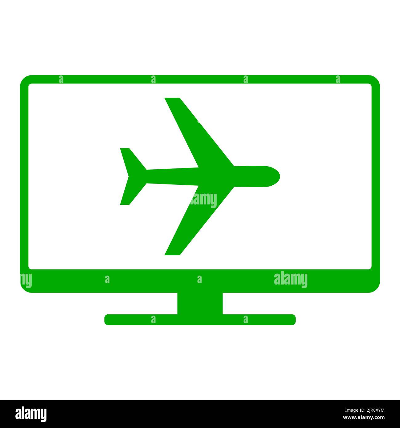 Airplane and screen Stock Photo - Alamy