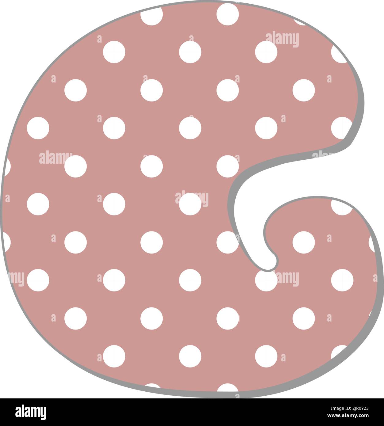 Polka dot letter.Pastel boho polka dots font. Hand drawn letter design ...