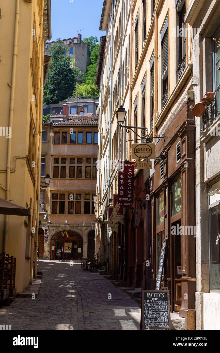 The historical buildings in downtown Lyon, France Stock Photo - Alamy