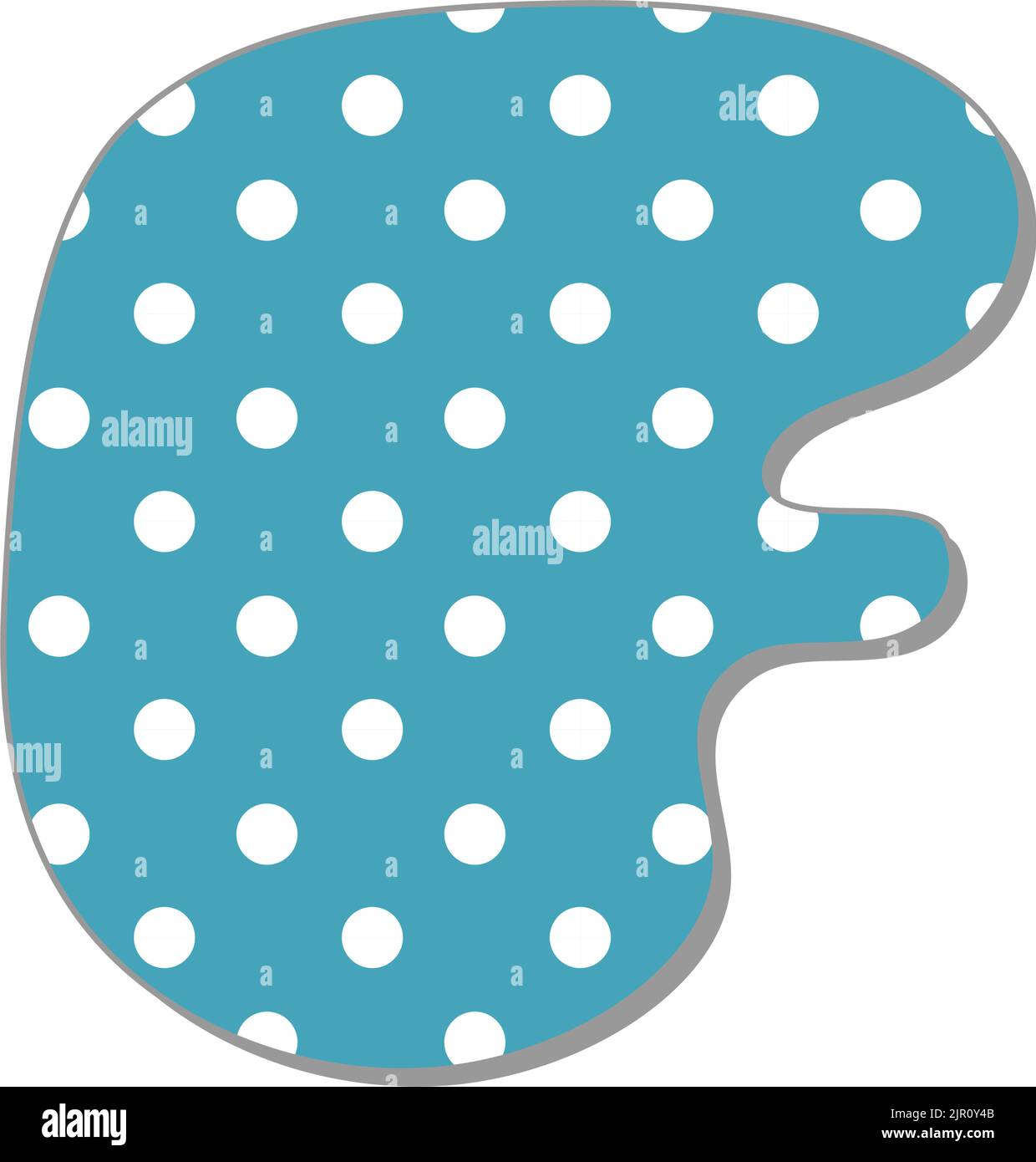 Polka dot letter.Pastel polka dots font. Hand drawn letter design for ...