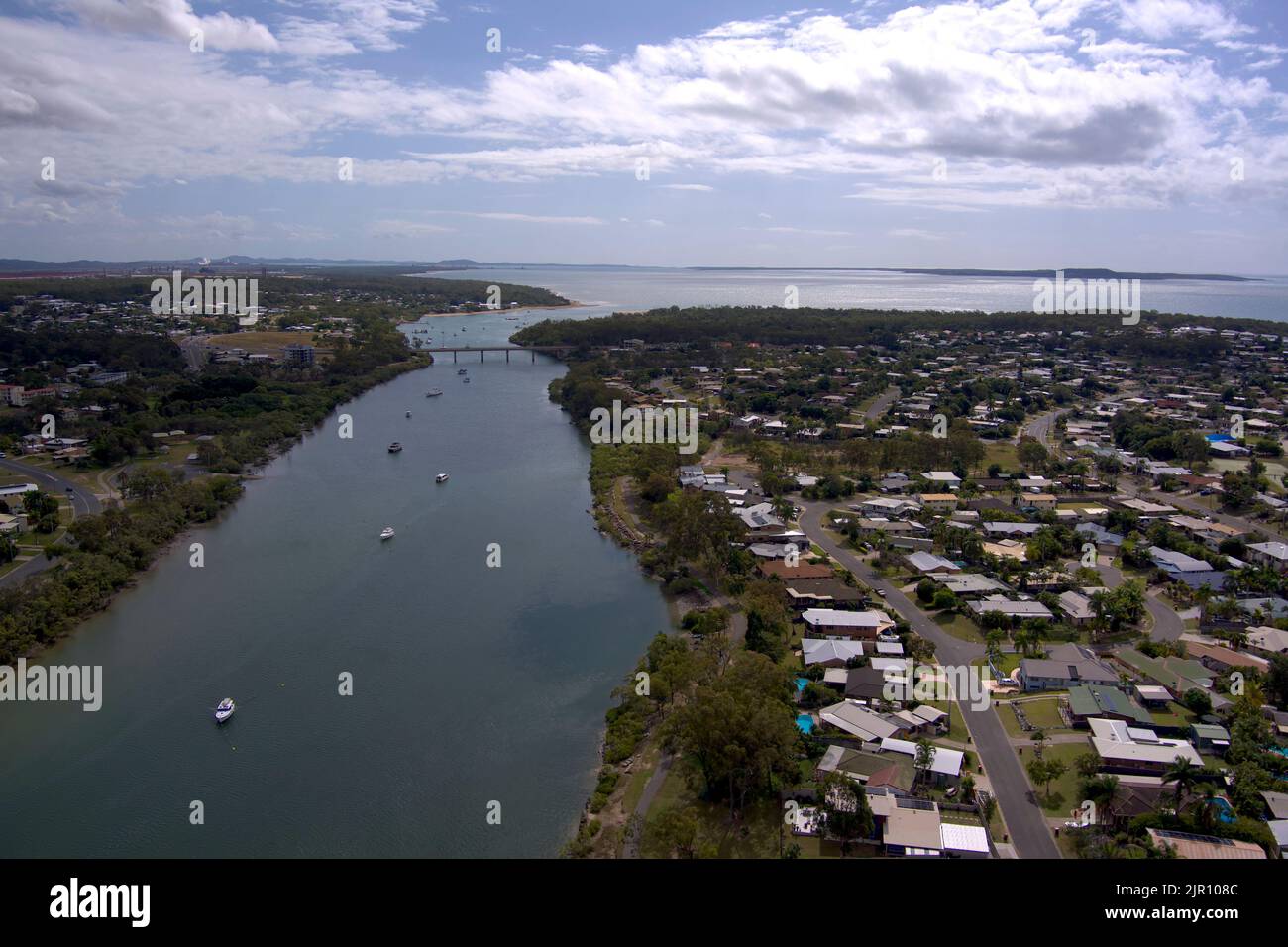Aerial of Tannum Sands near Gladstone Queensland Australia Stock Photo ...