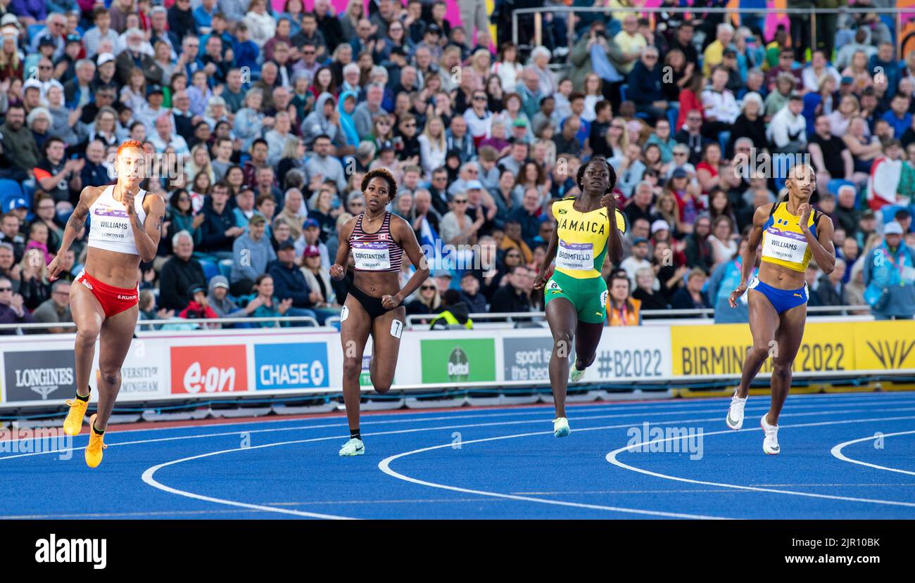 Jodie Williams, Junelle Bromfield and Sada Williams competing in the ...