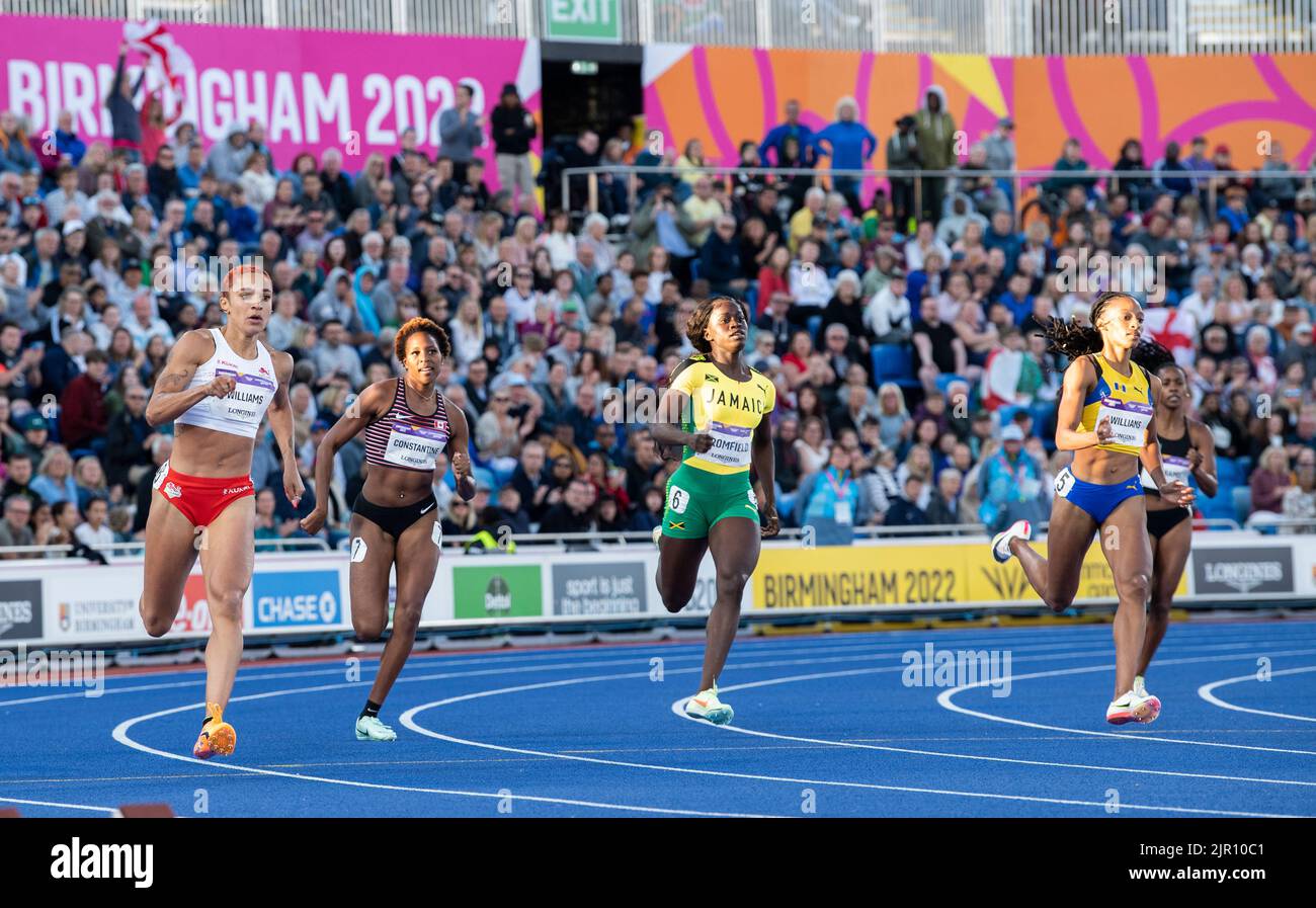 Jodie Williams, Junelle Bromfield and Sada Williams competing in the ...