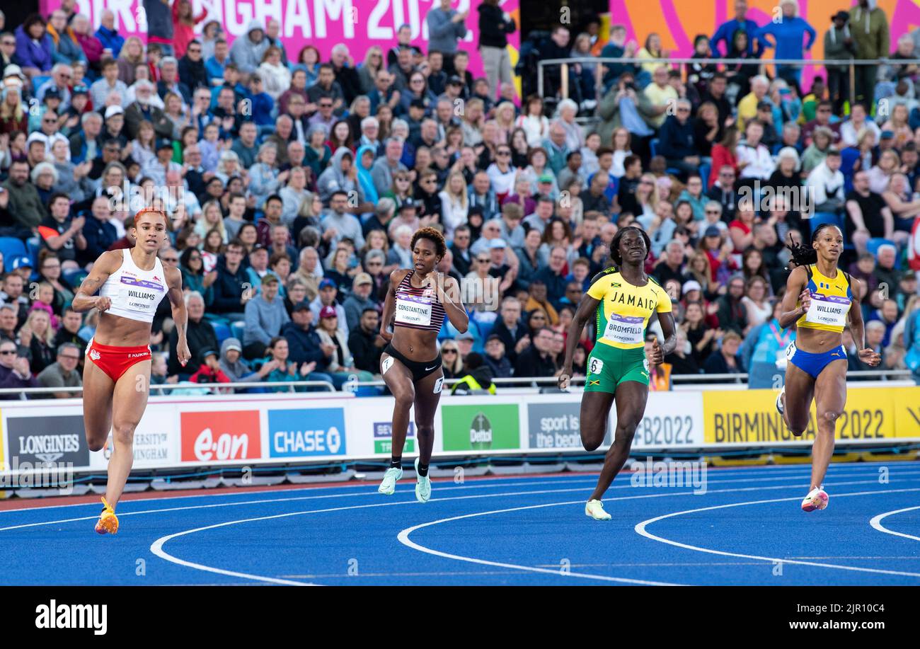 Jodie Williams, Junelle Bromfield and Sada Williams competing in the ...