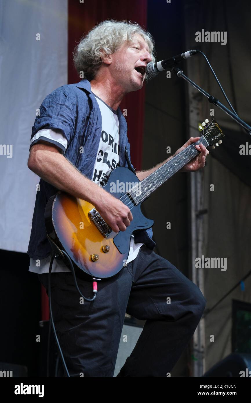 John Power of Cast performs at Weyfest Festival, Tilford, Engalnd, UK ...